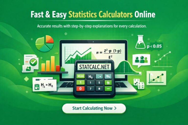 Online Statistics Calculators | StatCalc.net