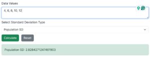 Standard Deviation Calculator (Sample & Population)